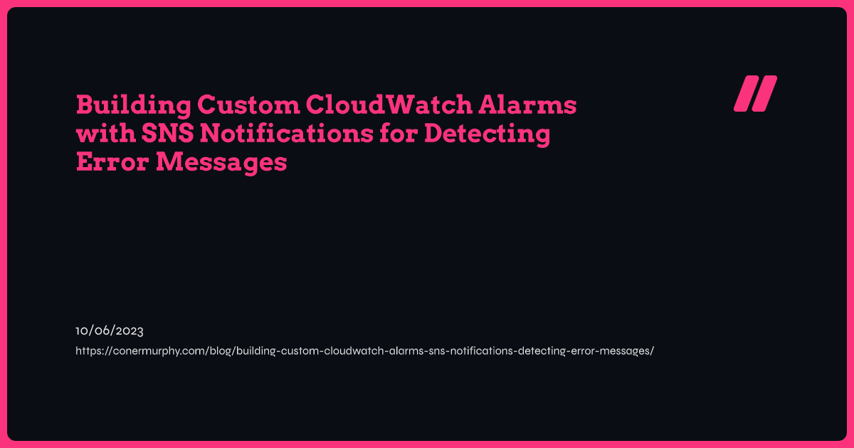 Building Custom Cloudwatch Alarms With Sns Notifications For Detecting